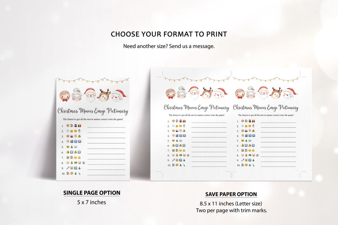 Christmas Emoji Game Guess the Christmas Movies Christmas | Etsy