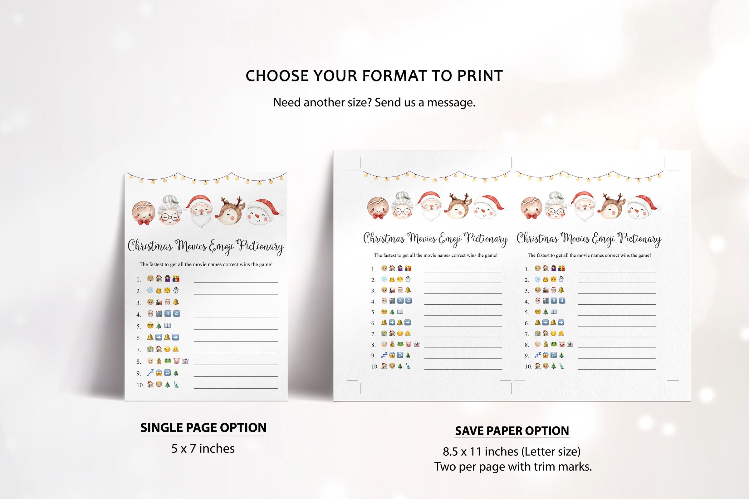 Christmas Emoji Game Guess the Christmas Movies Christmas | Etsy