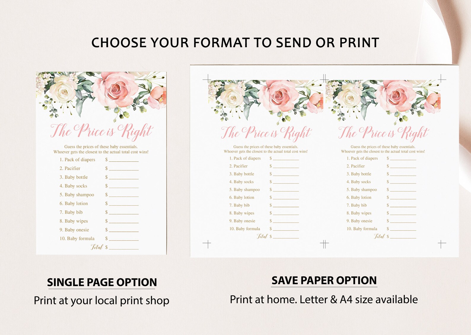 14 Floral Baby Shower Games Floral Baby Shower Games Bundle - Etsy