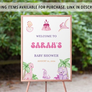 14 Girl Dinosaur Baby Shower Games Girl Dino Baby Shower Games Pink ...
