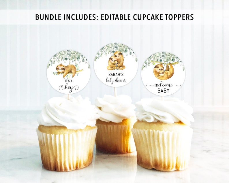 Sloth Baby Shower Bundle Sloth Baby Shower Sloth Baby Shower - Etsy