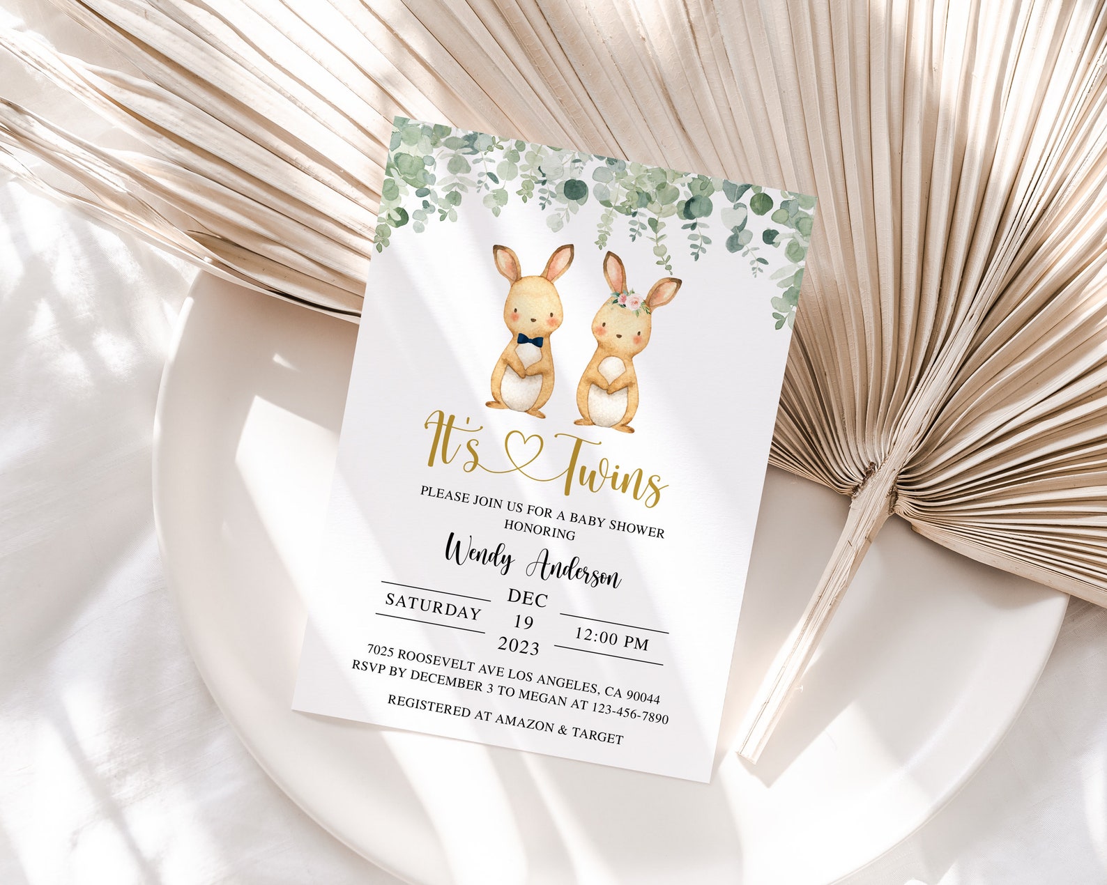 Twins Baby Shower Set Twins Baby Shower Invitation Twin Baby - Etsy