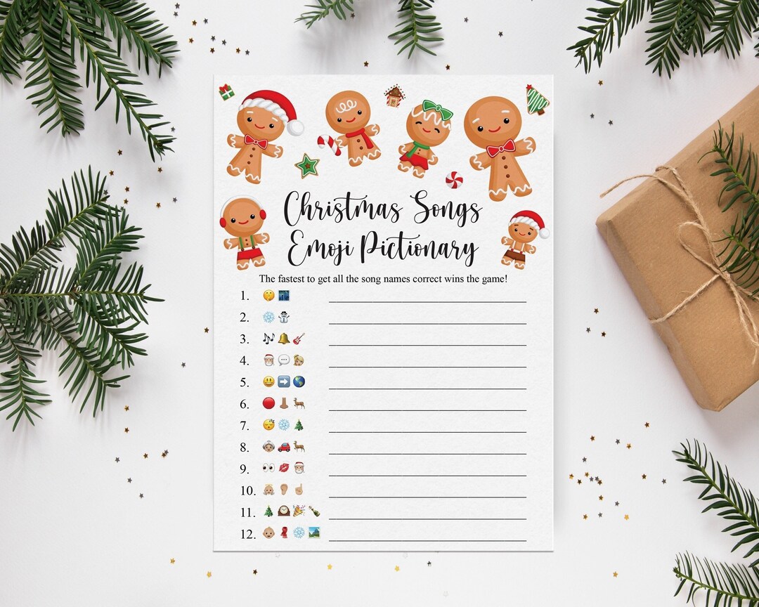 Christmas Emoji Game, Christmas Songs, Holiday Party Games, Office ...