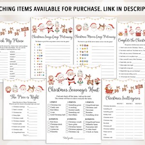 Complete the Christmas Song, Christmas Song Game, Holiday Party Games ...