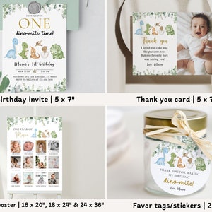 Dinosaur 1st Birthday Bundle, Dinosaur First Birthday, Dinosaur ...