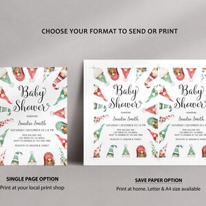 Gnomes Baby Shower Bundle Gnomes Baby Shower Invitation Gnomes Baby ...