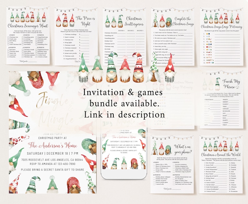 12 Christmas Games Bundle Christmas Games Family Christmas | Etsy