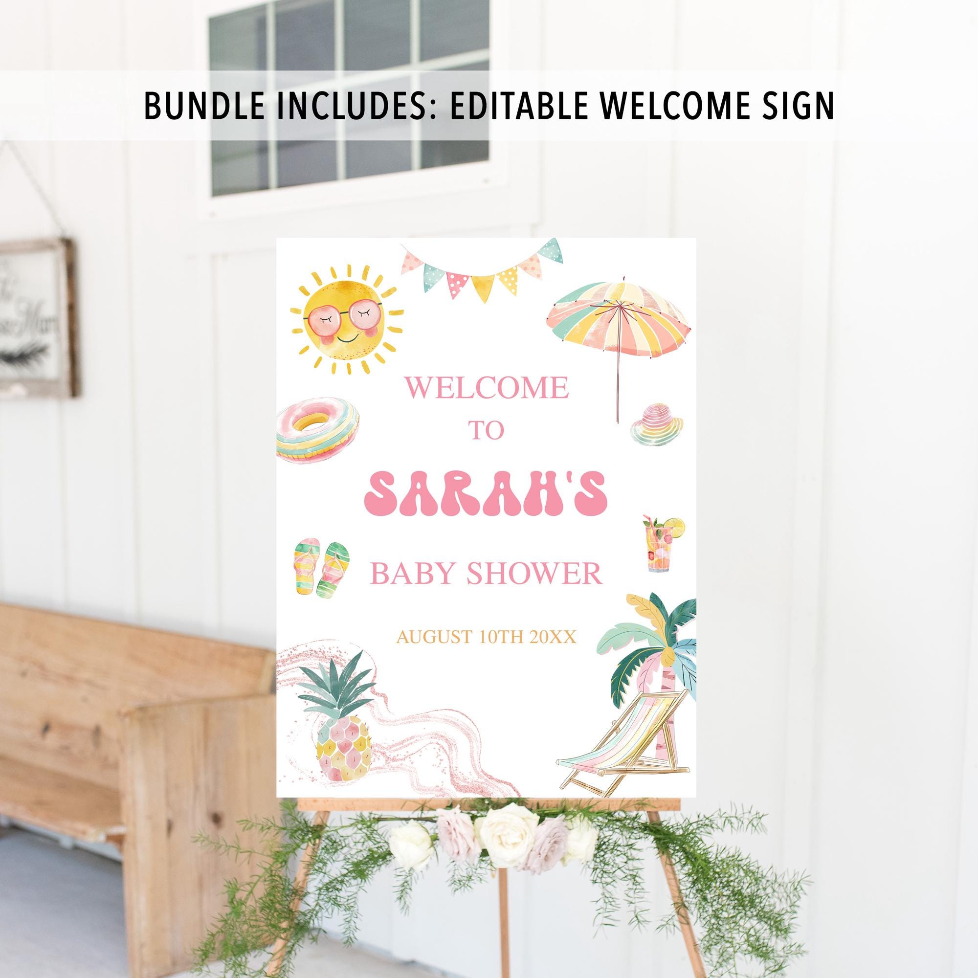 Complete Pool Baby Shower Bundle Pool Party Baby Shower Pool Baby ...