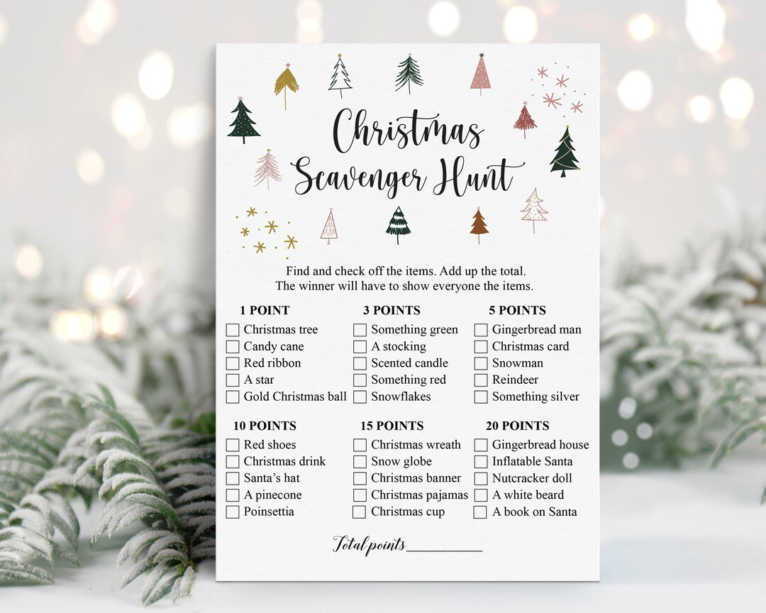 Christmas Scavenger Hunt, Family Christmas Games, Christmas Games ...