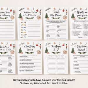 12 Christmas Games Bundle, Christmas Games, Family Christmas Games ...