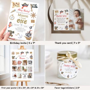 Pirate 1st Birthday Bundle Pirate Theme Birthday Party Invite Pirate ...