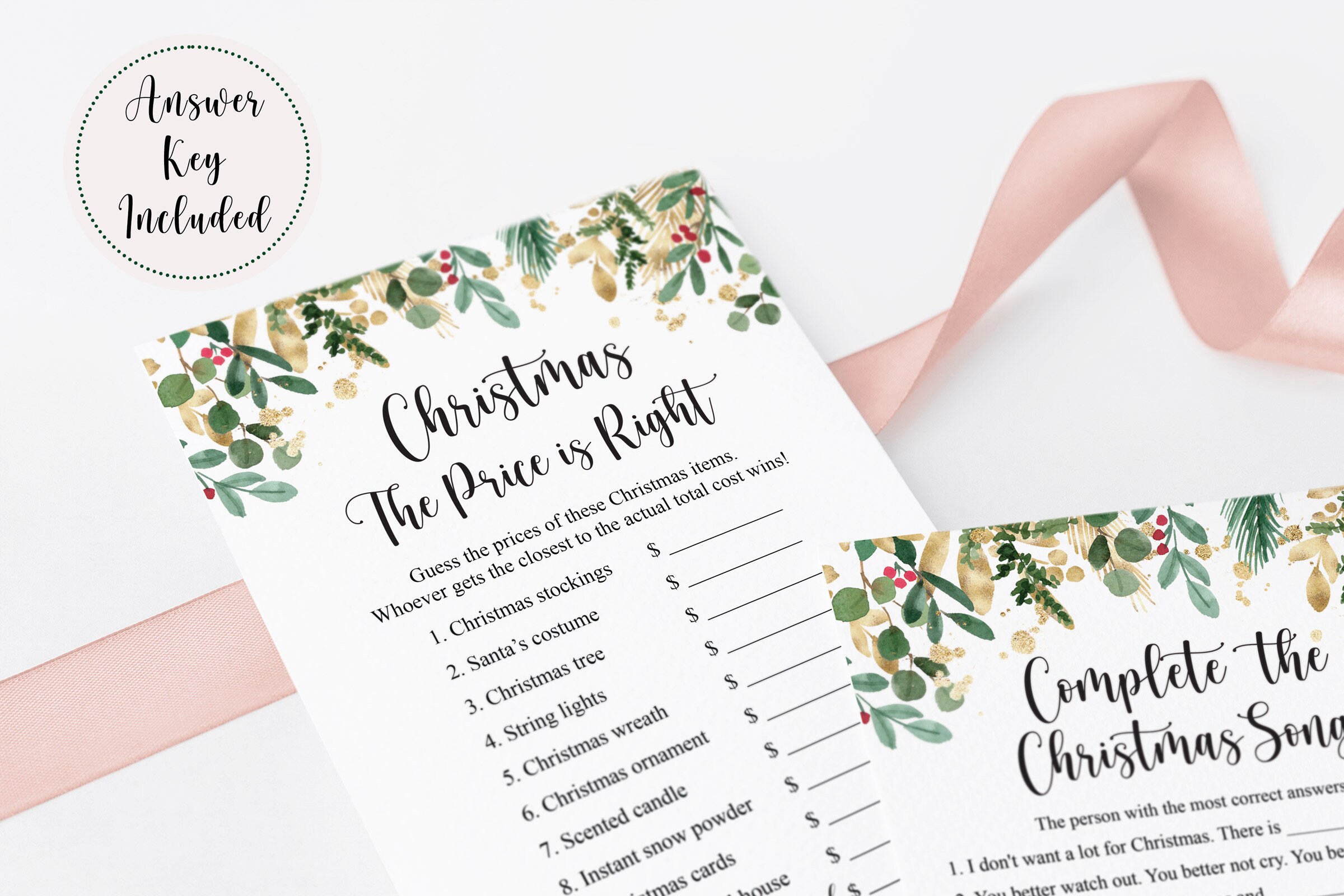 12 Christmas Games Bundle Christmas Games Family Christmas - Etsy