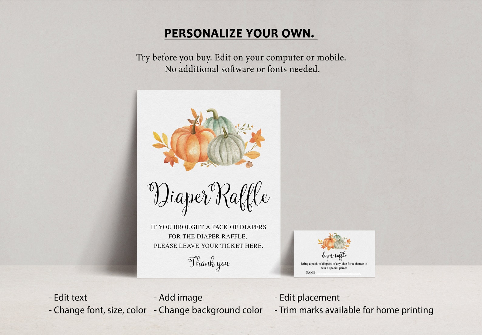 12 Fall Baby Shower Signs Baby Shower Sign Bundle Fall Baby - Etsy