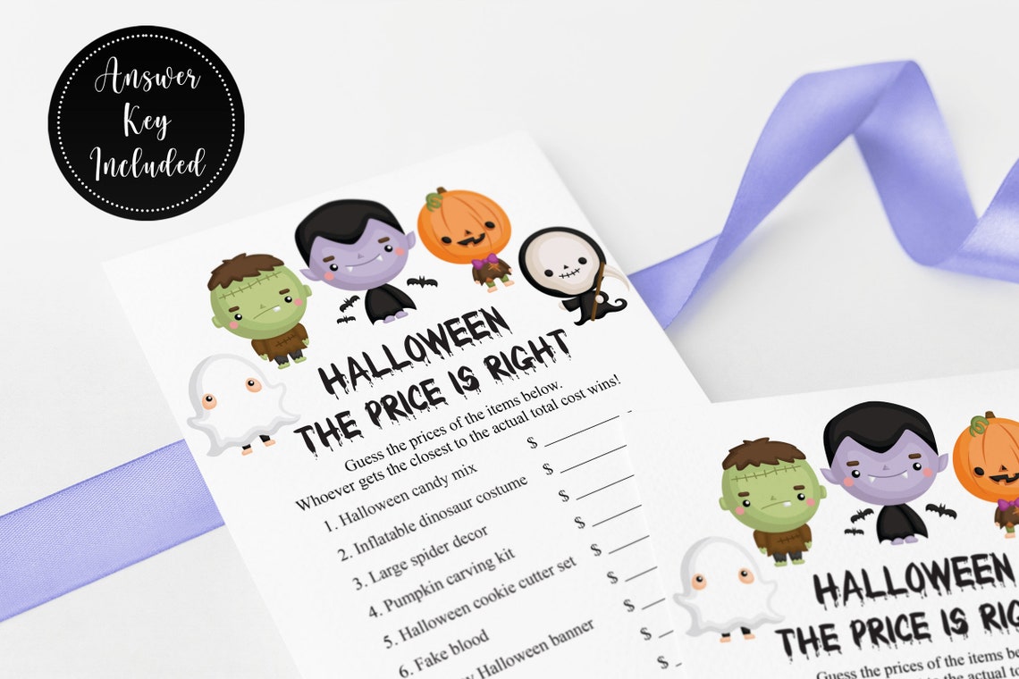 The Price is Right Halloween Games for Kids Halloween Party - Etsy