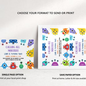 Monster Birthday Party Invite, Monster Birthday Party, Halloween ...