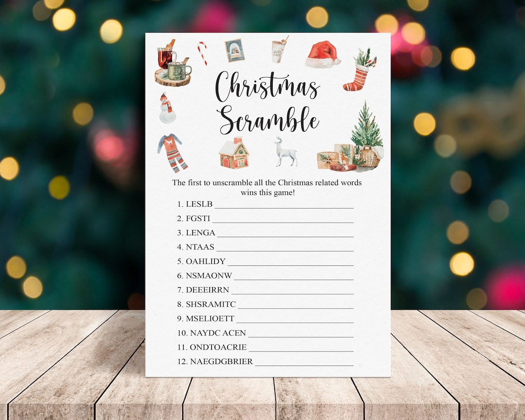 Christmas Scramble, Christmas Scramble Game, Christmas Party Games ...