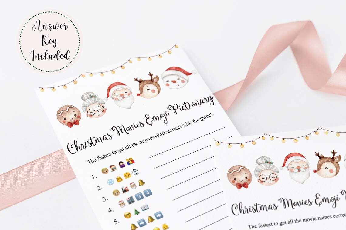 Christmas Emoji Game Guess the Christmas Movies Christmas | Etsy