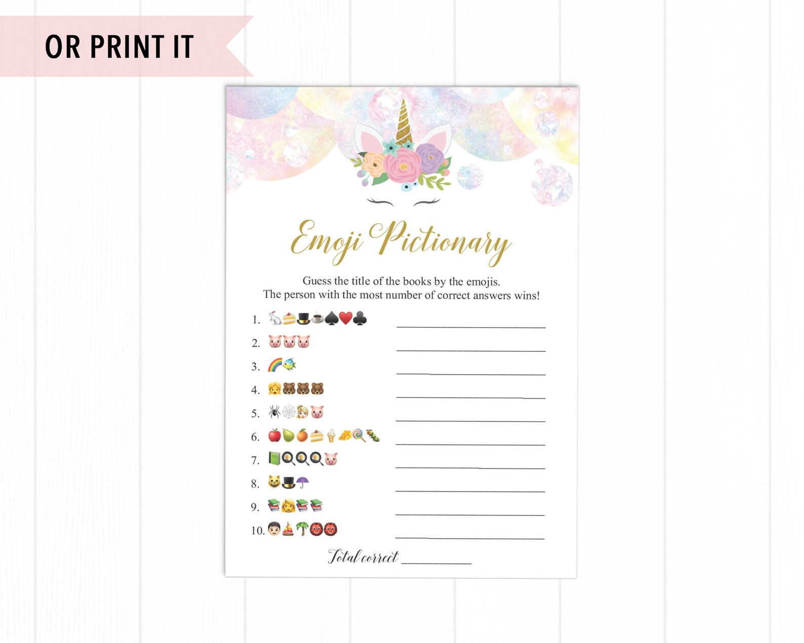 Childrens Book Emoji Pictionary Virtual Baby Shower Games | Etsy