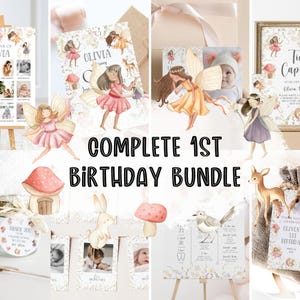 Fairy 1st Birthday Bundle, Fairy First Birthday, Fairy Birthday Bundle ...