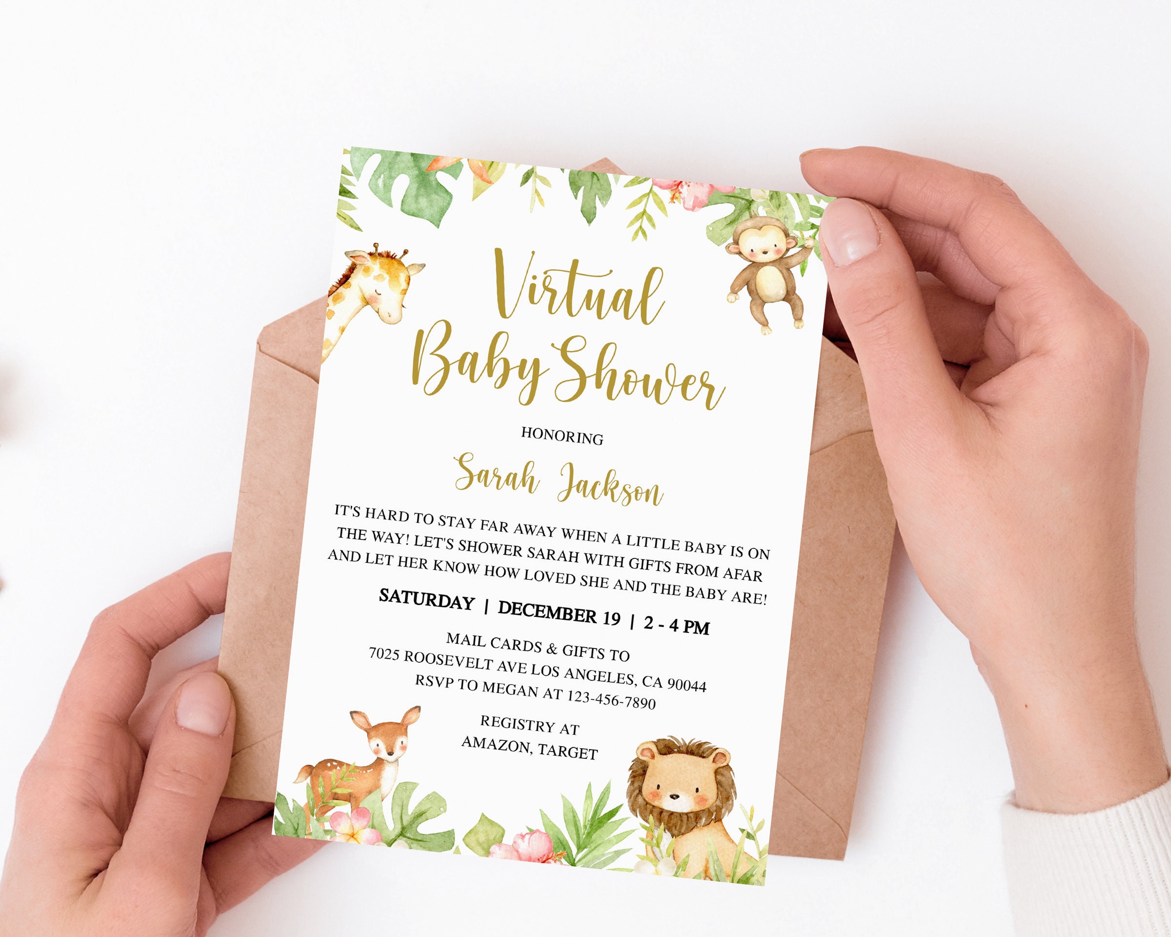 Virtual Baby Shower Invitation Virtual Baby Shower Invite | Etsy