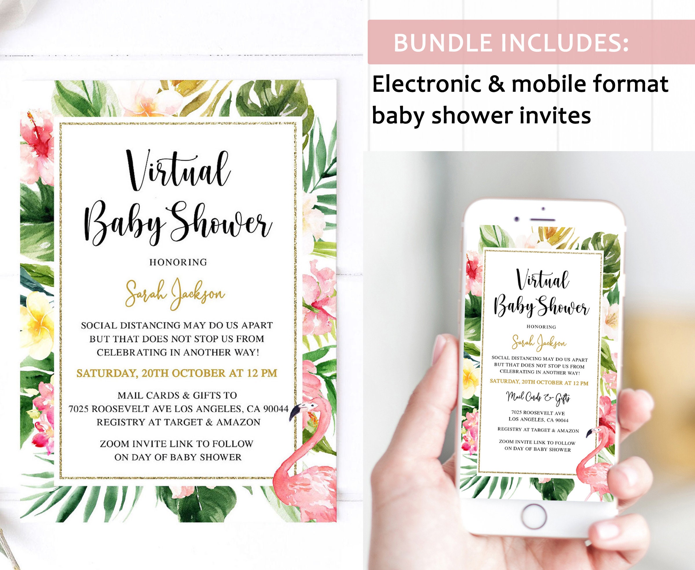 Virtual Baby Shower Full Bundle Virtual Baby Shower | Etsy
