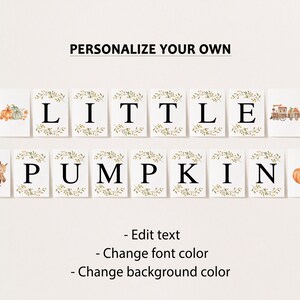 Editable Fall Baby Shower Banner, Fall Baby Shower Banner, Pumpkin Baby ...