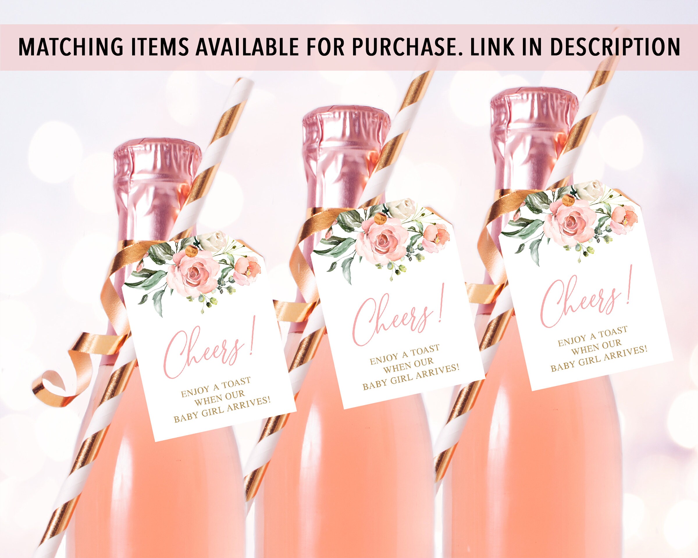 Pink Wishes for Baby Sign & Cards Wishes for Baby Sign and - Etsy