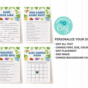 14 Dinosaur Baby Shower Games, Dino Baby Shower Games, Dinosaur Baby ...