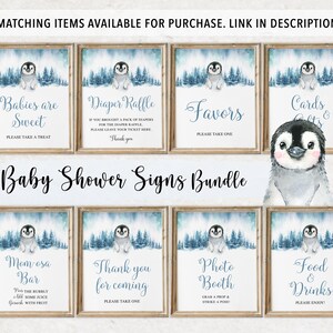 Penguin Baby Shower Welcome Sign, Baby Shower Welcome Sign, Penguin ...
