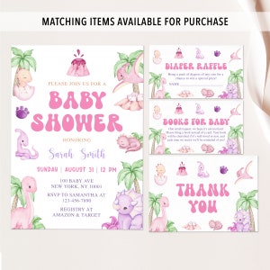 14 Girl Dinosaur Baby Shower Games Girl Dino Baby Shower Games Pink ...