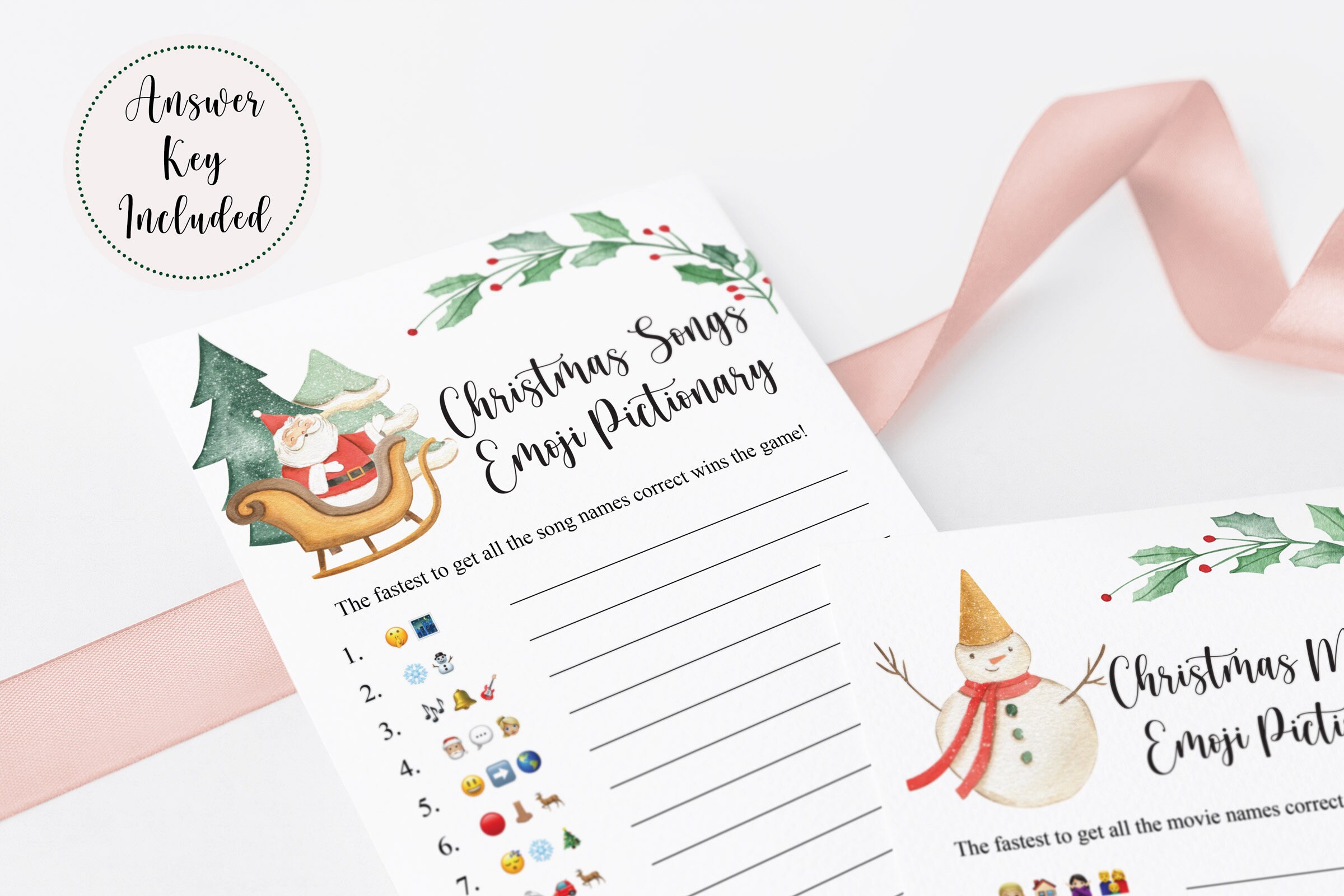 12 Christmas Games Bundle Christmas Party Games School - Etsy