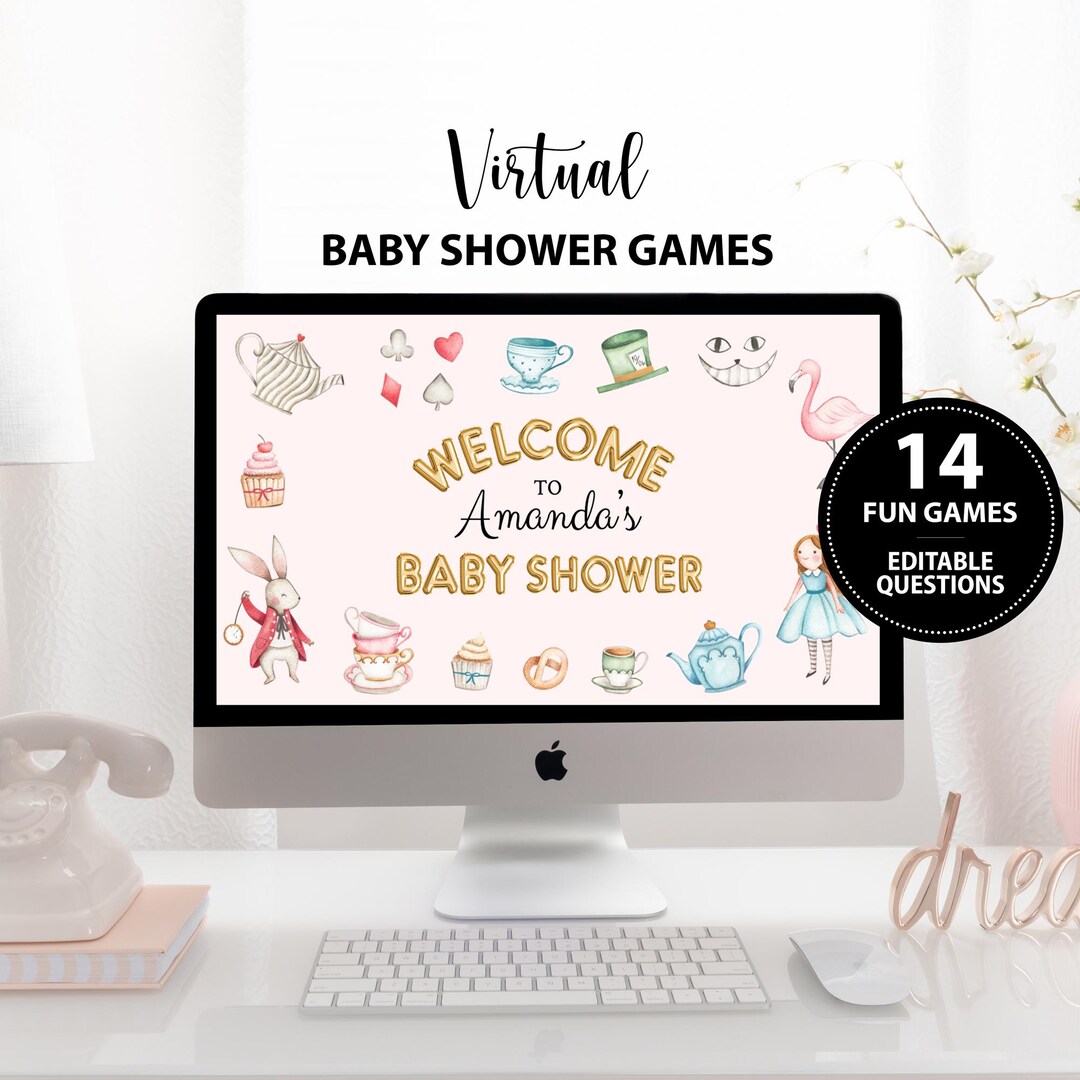 Alice in Wonderland Virtual Baby Shower Games, Long Distance Baby ...