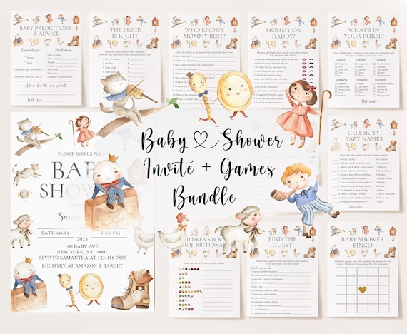 Nursery Rhyme Bingo Activity with Digital and Printable Game | Nursery ...