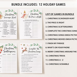 12 Christmas Games Bundle, Christmas Party Games, School Christmas ...