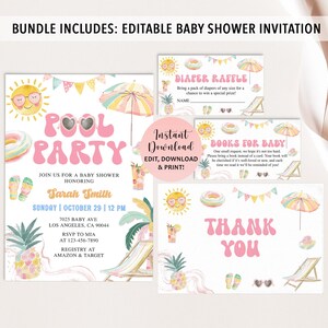 Complete Pool Baby Shower Bundle Pool Party Baby Shower Pool Baby ...