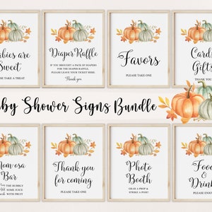 12 Fall Baby Shower Signs Baby Shower Sign Bundle Fall Baby - Etsy