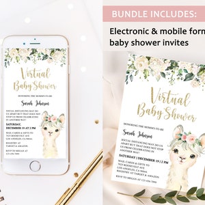 Virtual Baby Shower Full Bundle, Virtual Baby Shower Invitation ...