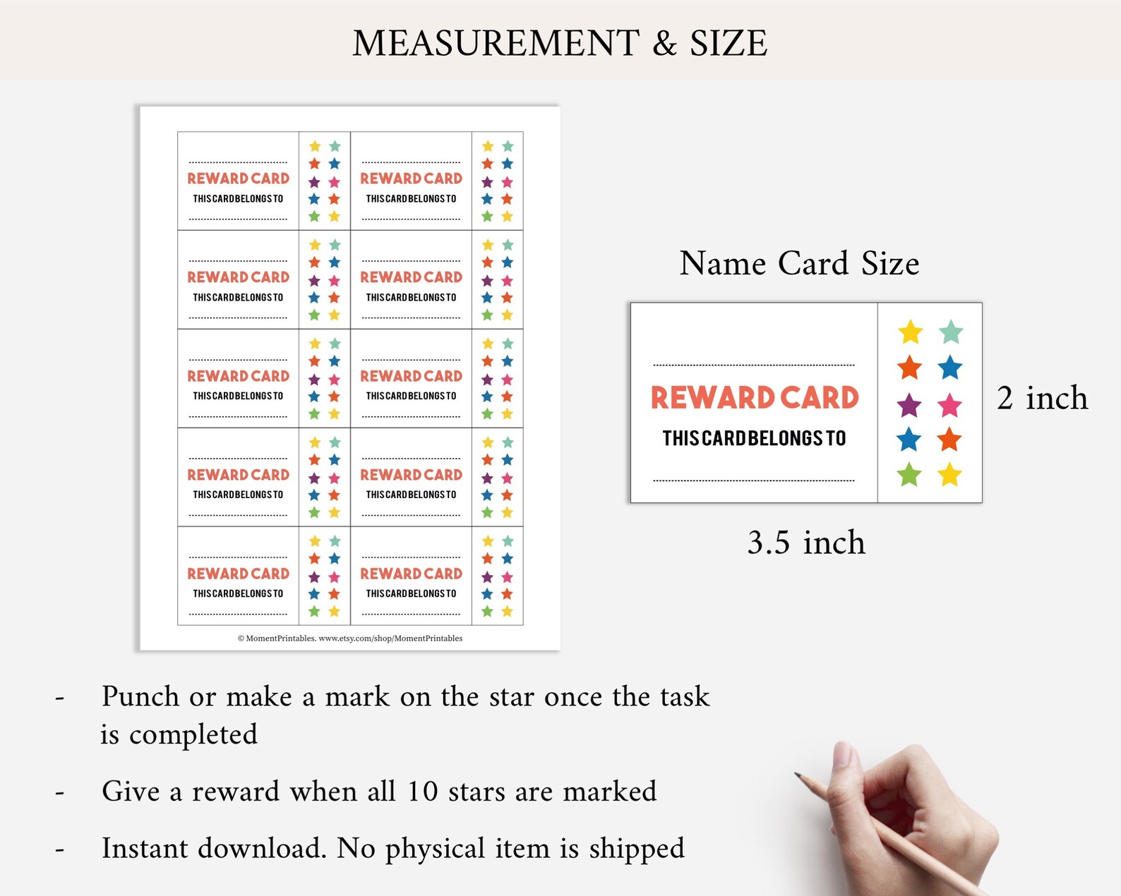 Blank Reward Cards Reward Cards Routine Cards Kids Reward | Etsy