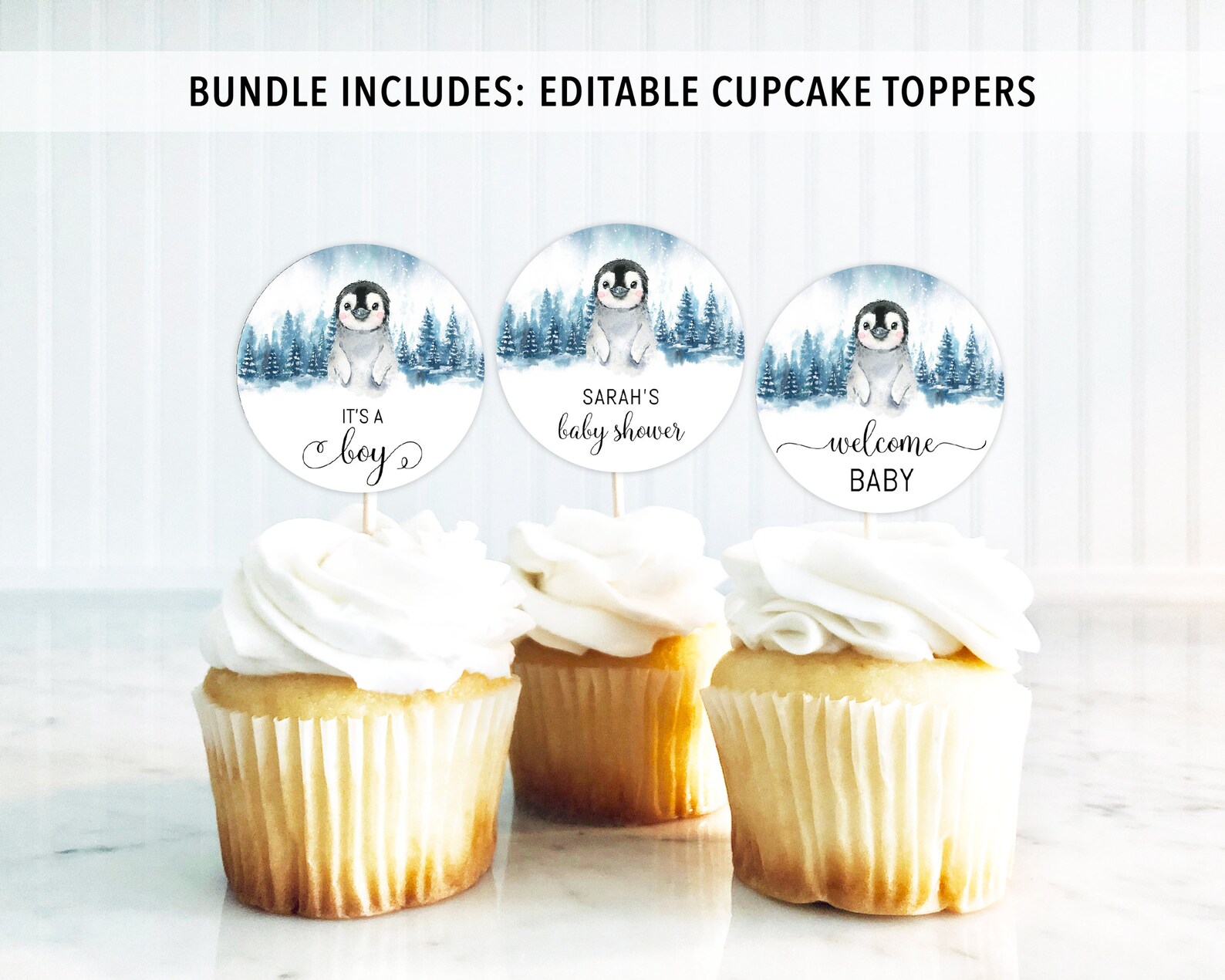 Penguin Baby Shower Bundle Penguin Baby Shower Penguin Baby - Etsy