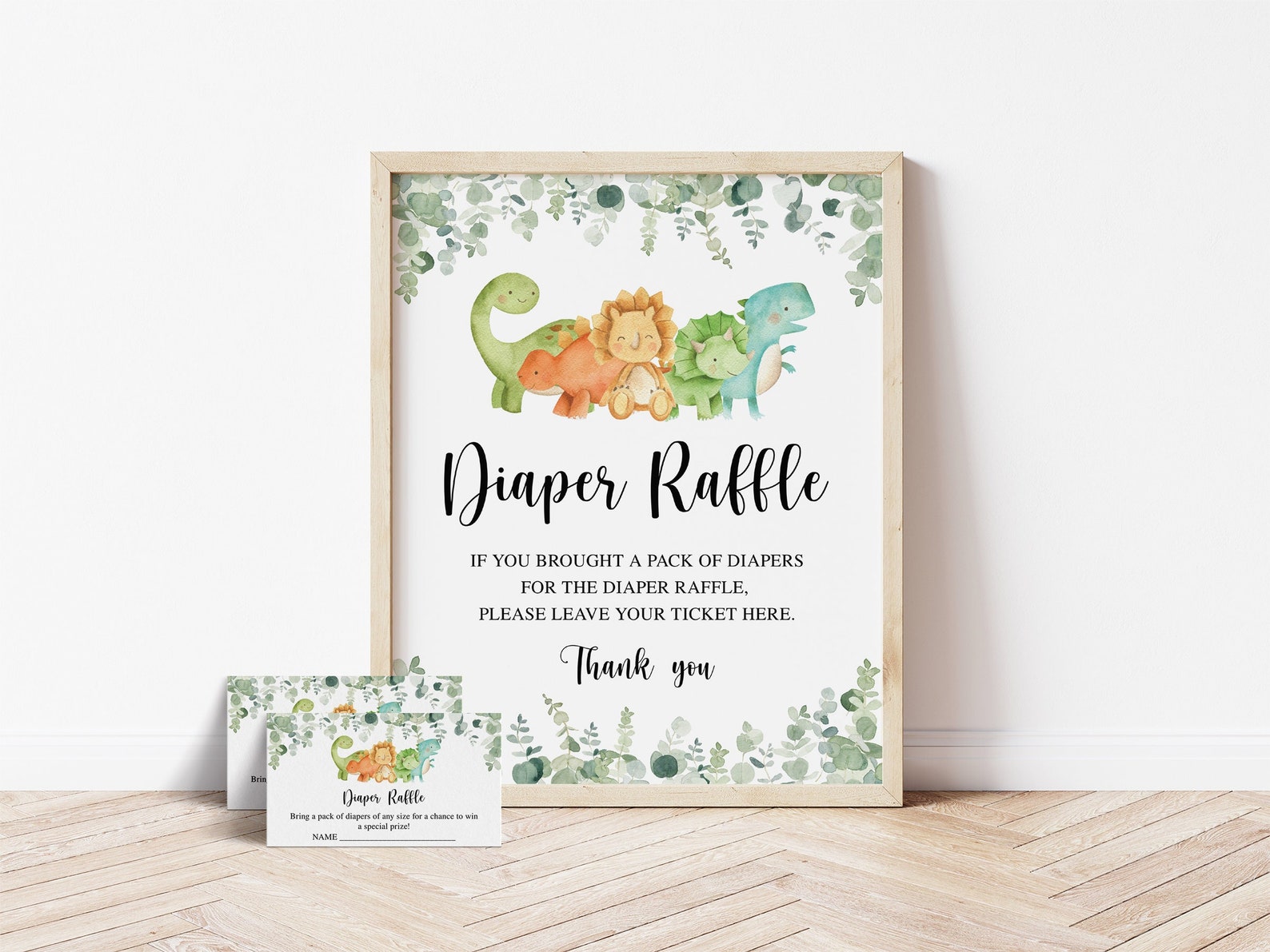 Dinosaur Baby Shower Diaper Raffle Baby Shower Diaper Raffle | Etsy