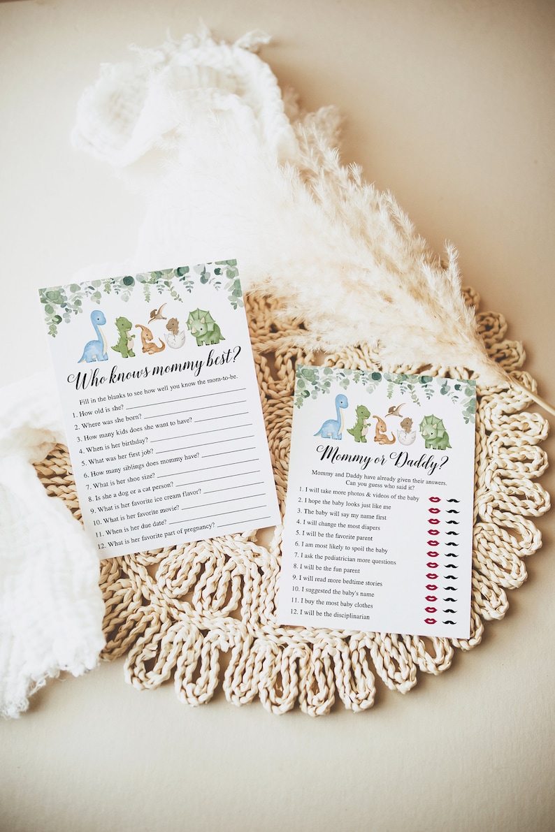 14 Dinosaur Baby Shower Games, Dino Baby Shower Games, Dinosaur Baby ...