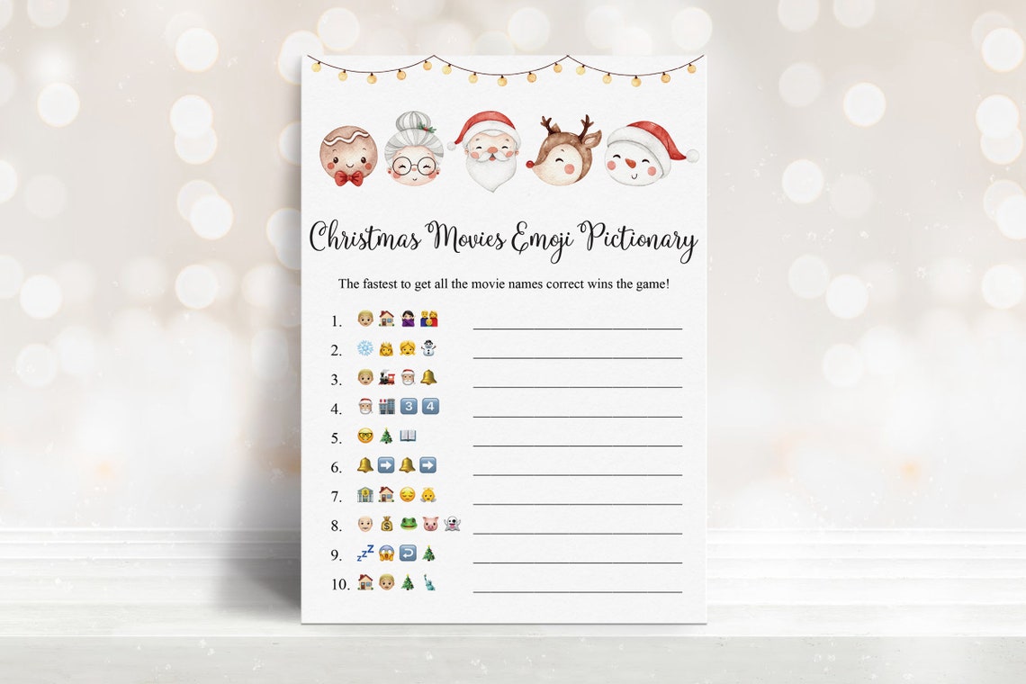 Christmas Emoji Game Guess the Christmas Movies Christmas | Etsy