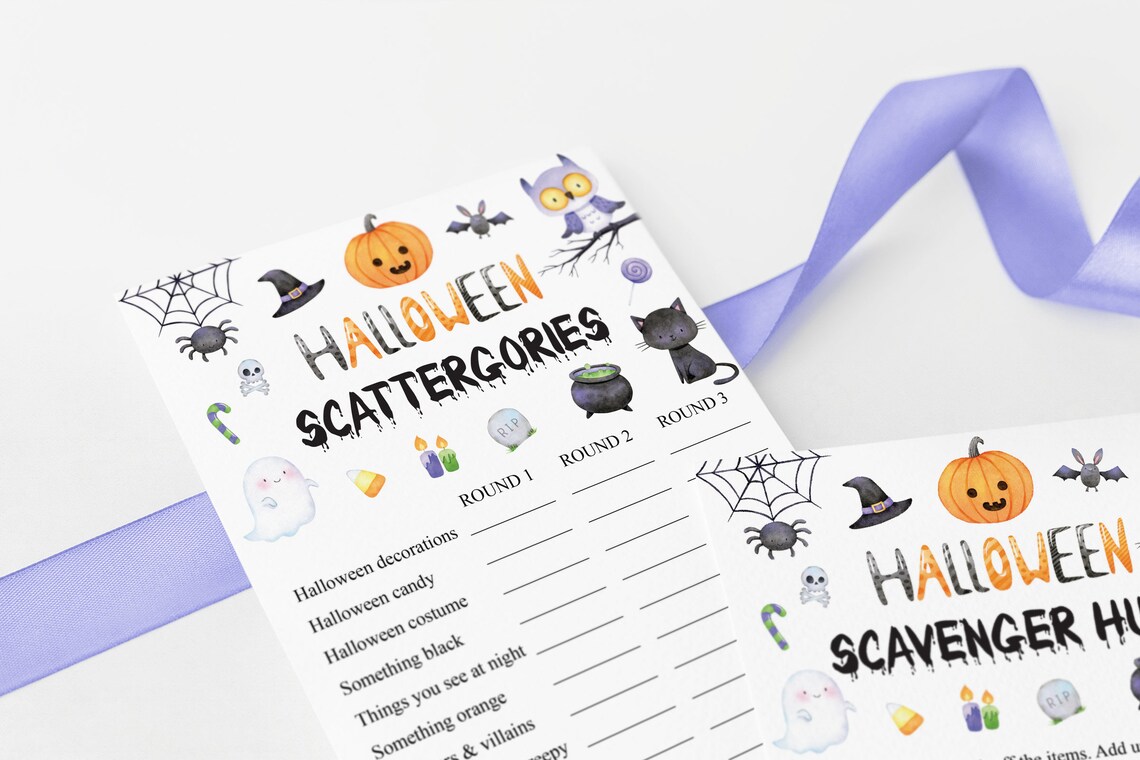 12 Halloween Games Bundle Halloween Party Games Halloween - Etsy