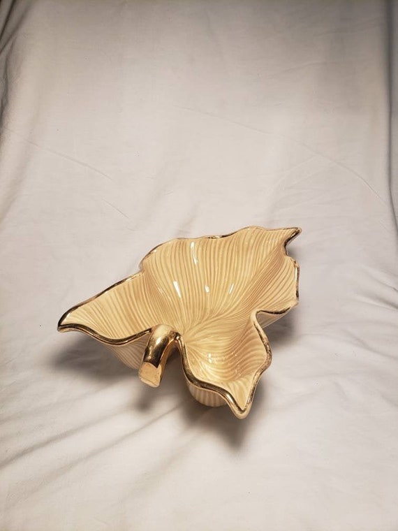 Vintage Hull USA Leaf Candy Dish Bowl Trinket Dish 86 - Etsy