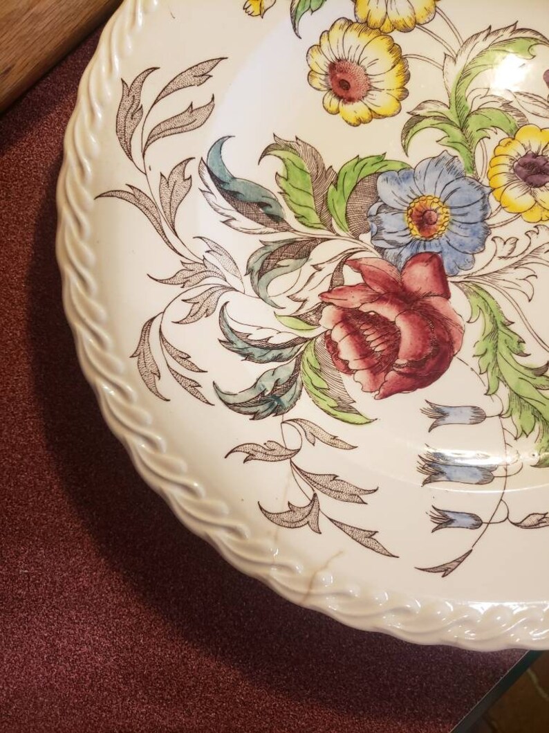 Vernon Ware Kilns Mayflower Round 13 7/8 Platter - Etsy