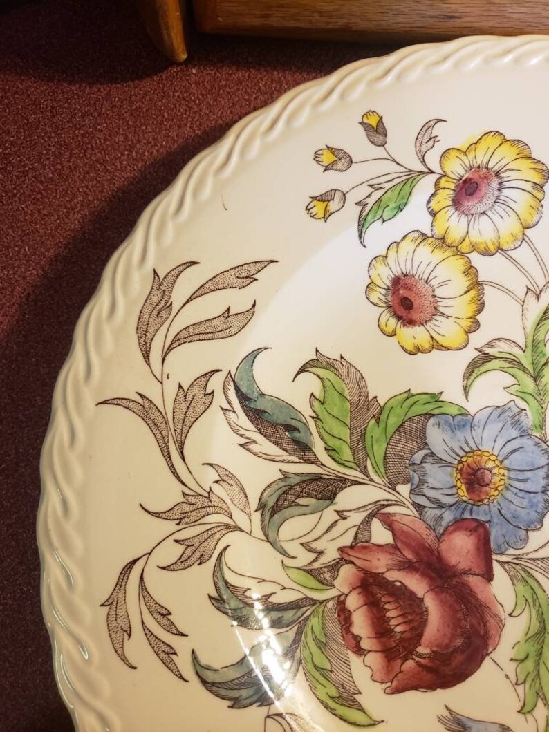 Vernon Ware Kilns Mayflower Round 13 7/8 Platter - Etsy