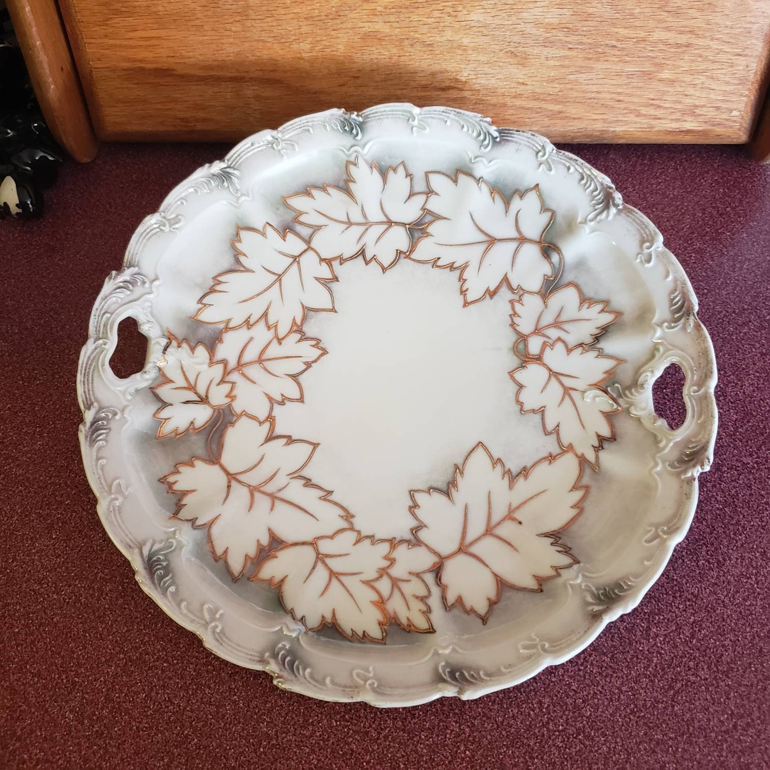 Antique Weimar Germany Hand Painted Two Handled 10 Inch Plate 1848 ...