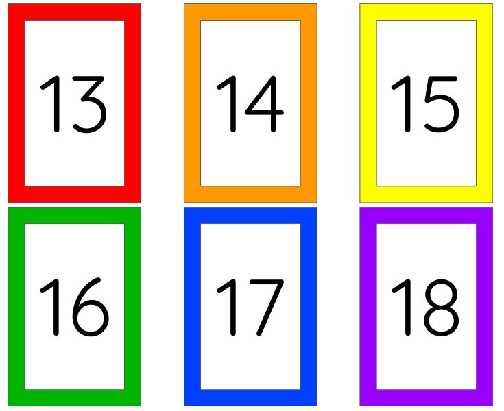 1-100 Printable Flashcards - PDF Print File - Numbers 1-100 Rainbow ...