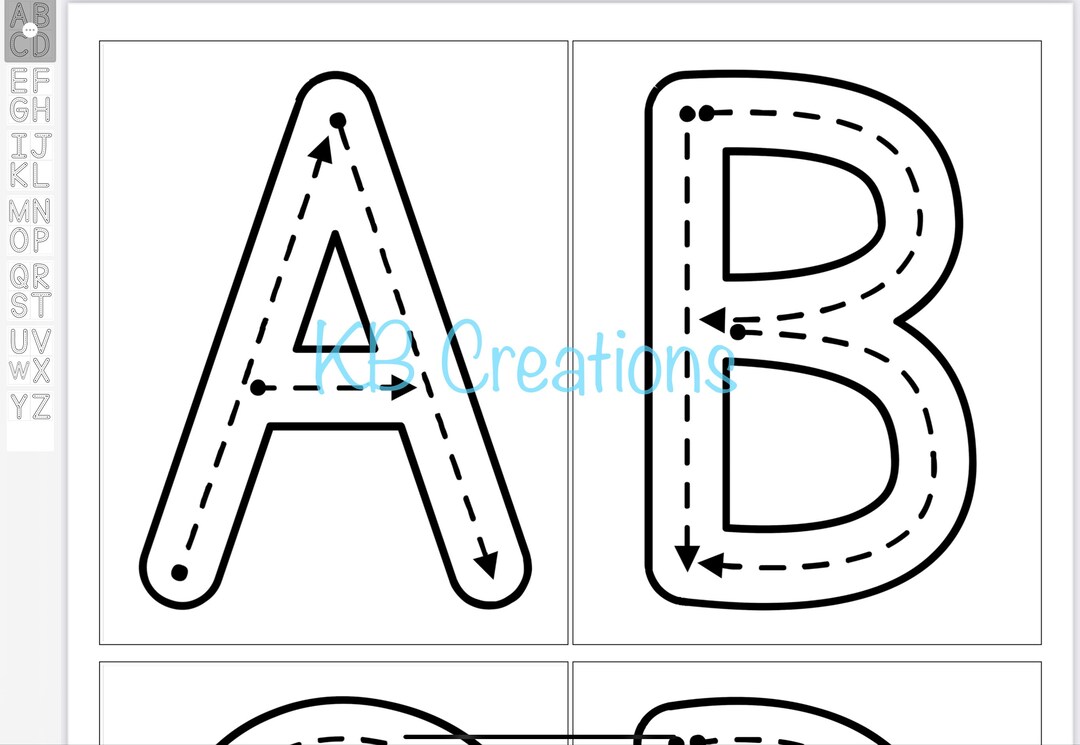 ABC Tracing Cards - Printable Tracing Alphabet Flashcards - PDF ...