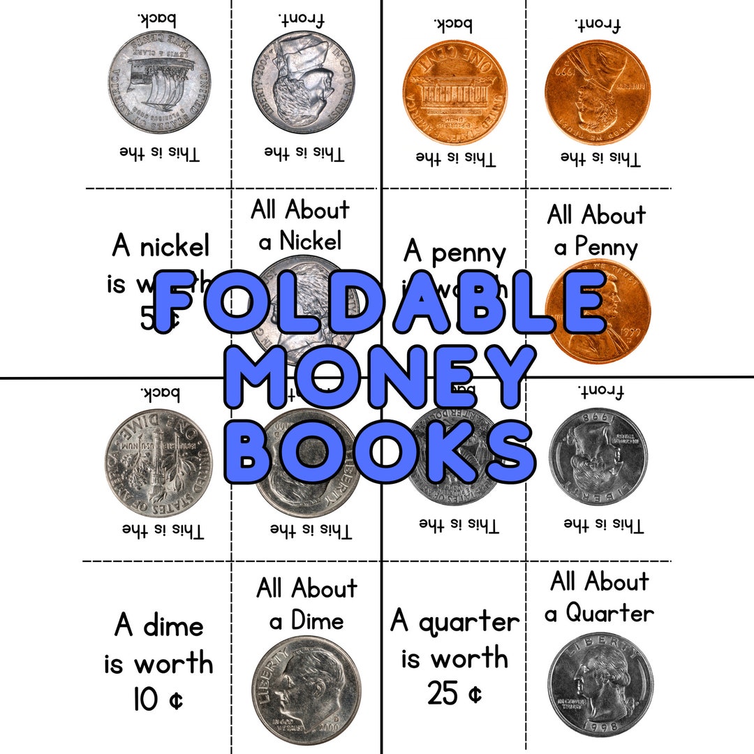 Money Foldable Books - US Coins - Printable Learning Resource - Etsy